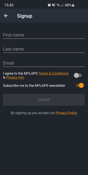 Create your Speedhive Account