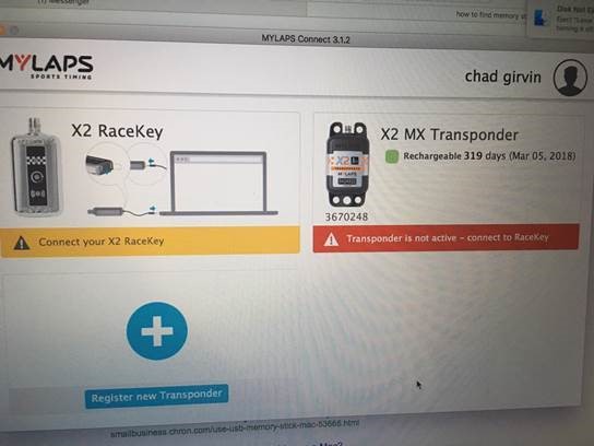 MYLAPS Connect - RaceKey is connected - MYLAPS Connect says it is not ...
